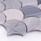 Blue Slate Gray Fish Scale Marble Mosaic Wall Tile For Bathroom FCSMT0 ...