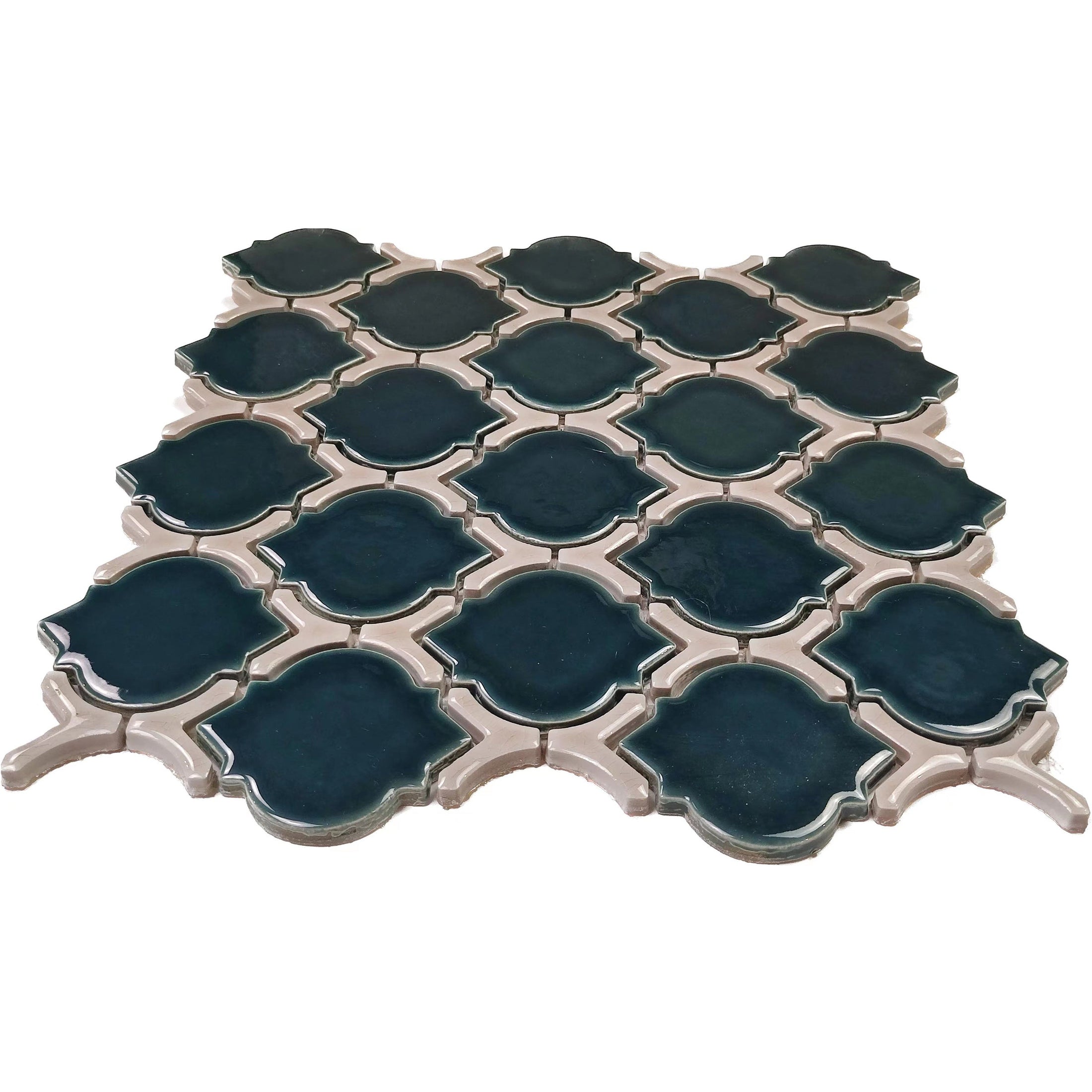 Jasper Arabesque Backsplash Tile Porcelain Mosaic FCCPT031 – FOC Tile